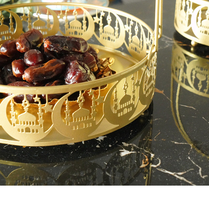 Golden Ramadan Decorative Serving Trays with Handles – Mubarak Memories